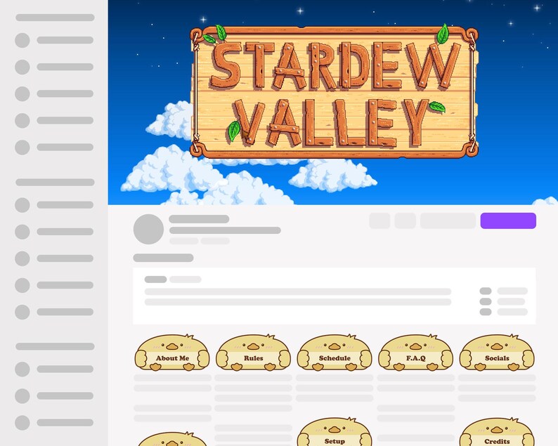 Twitch Panels / Headers / Blushing Duck / Kawaii / Birds / Cute ...