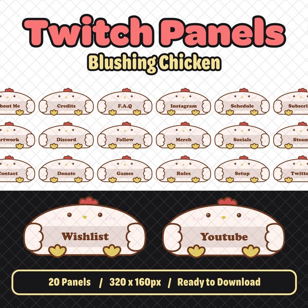 Chicken Twitch Panels - Etsy