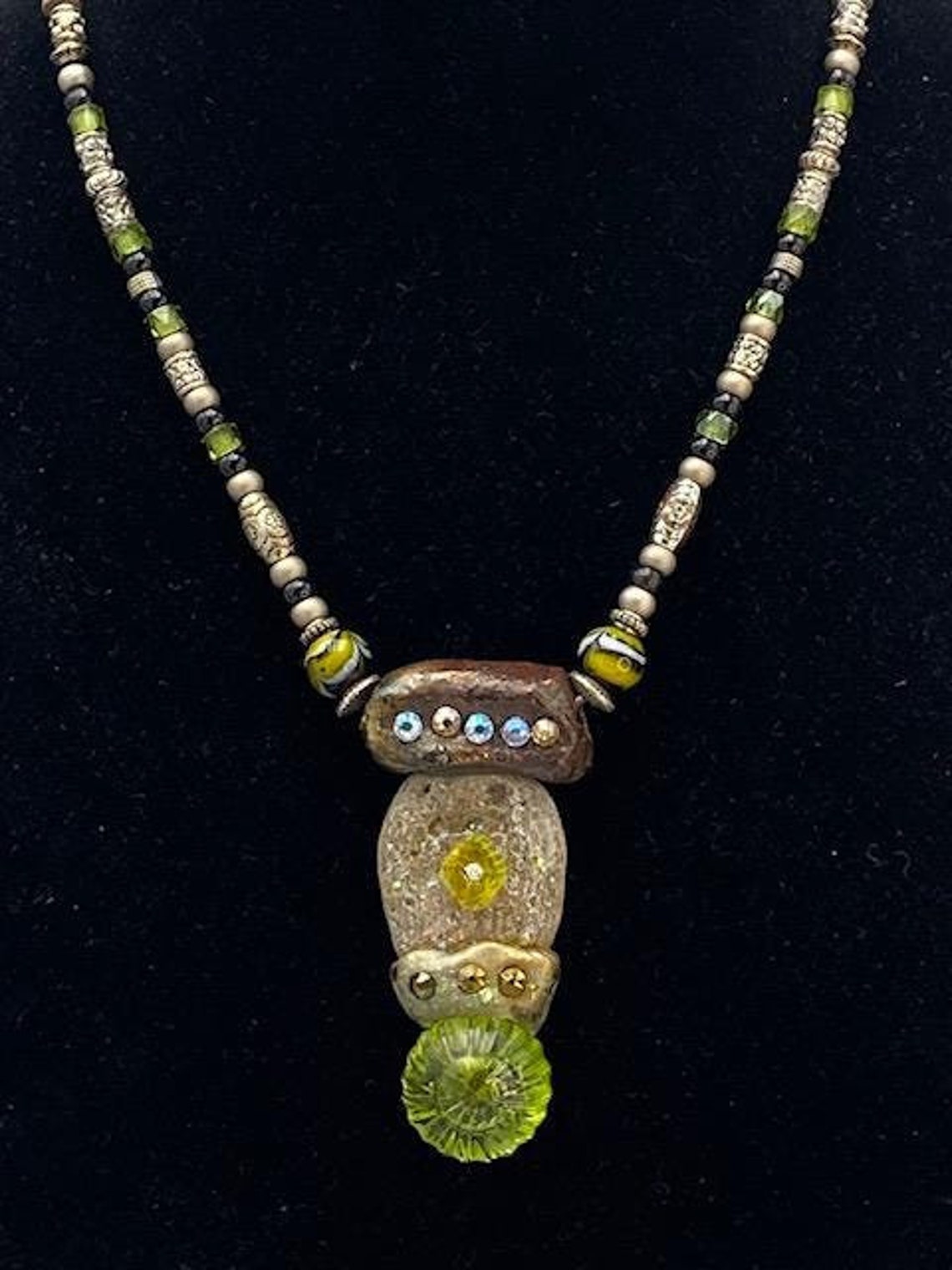Super Cool Upcycled Sparkly Utah Rock With Handblown Glass & Swarovski ...