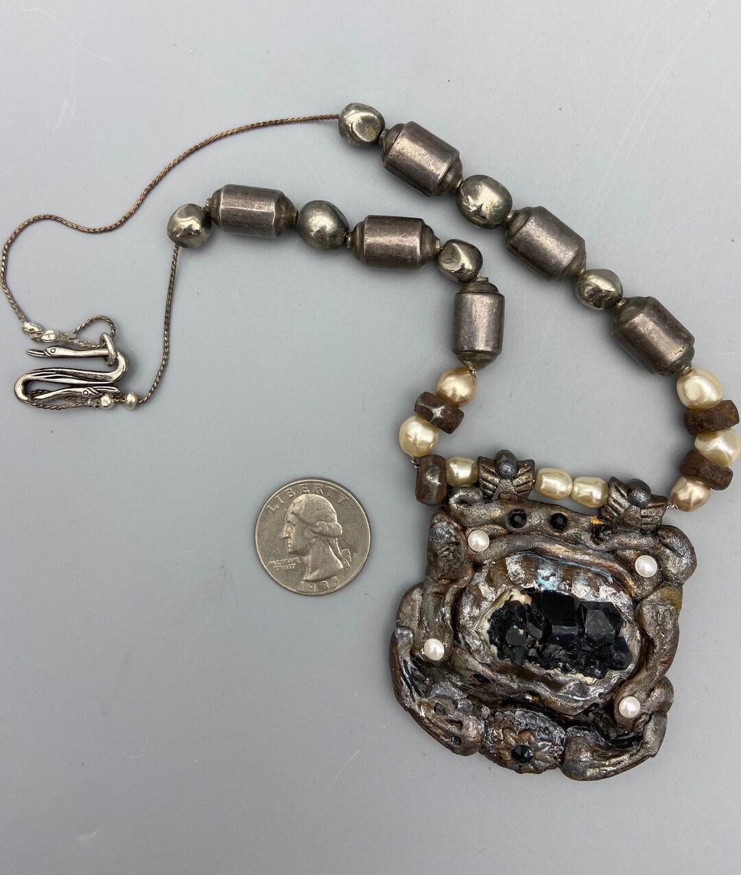 Beautiful Black Crystal Rock From the Namibian Mountains Pendant on ...