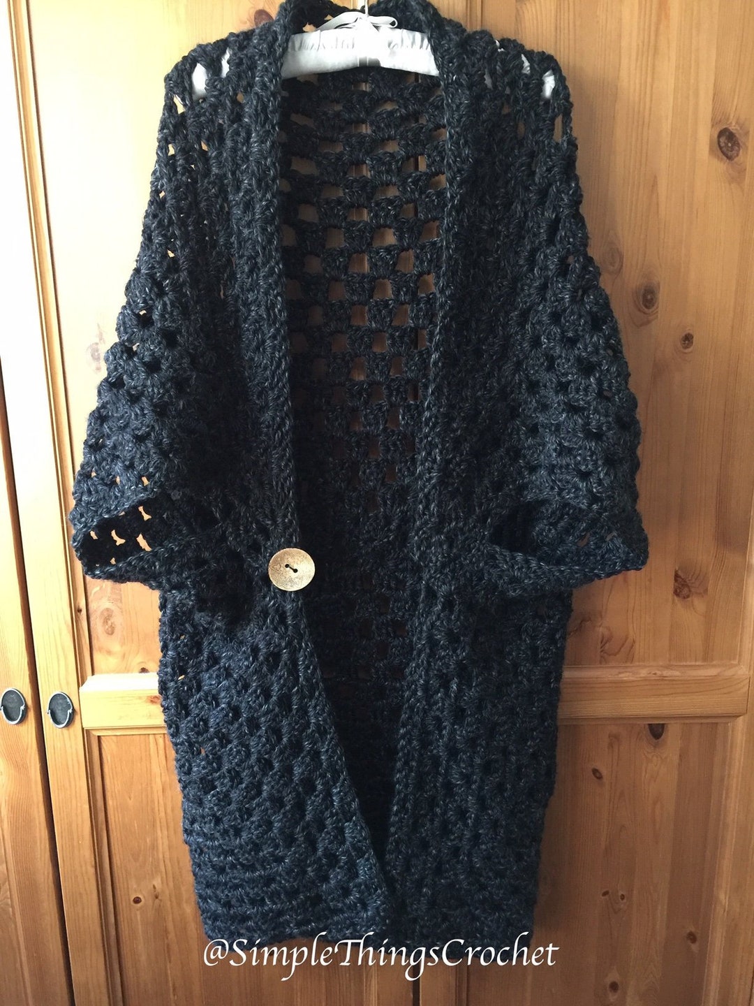 Easy Crochet Sweater Pattern for Women, Simple Cardigan Pattern, Onyx ...