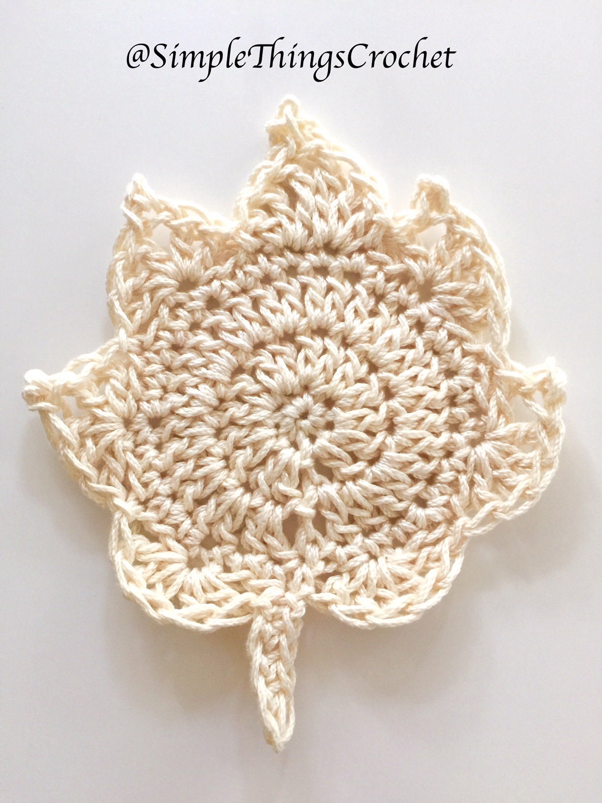 Autumn Leaf Crochet Pattern, Leaf Coaster Pattern, Crochet Coaster ...