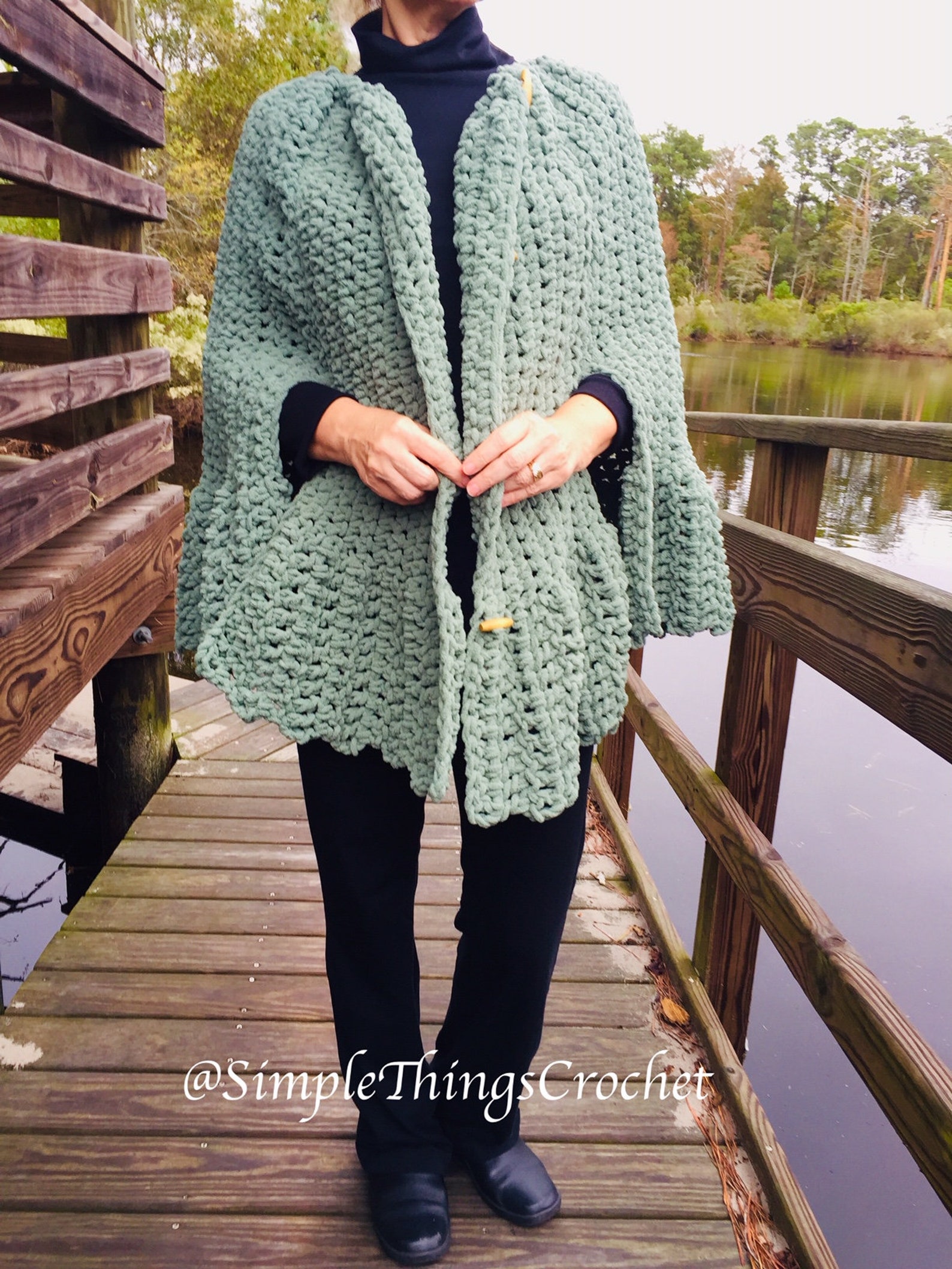 Easy Crochet Cape for Women Crochet Sweater Pattern Simple | Etsy