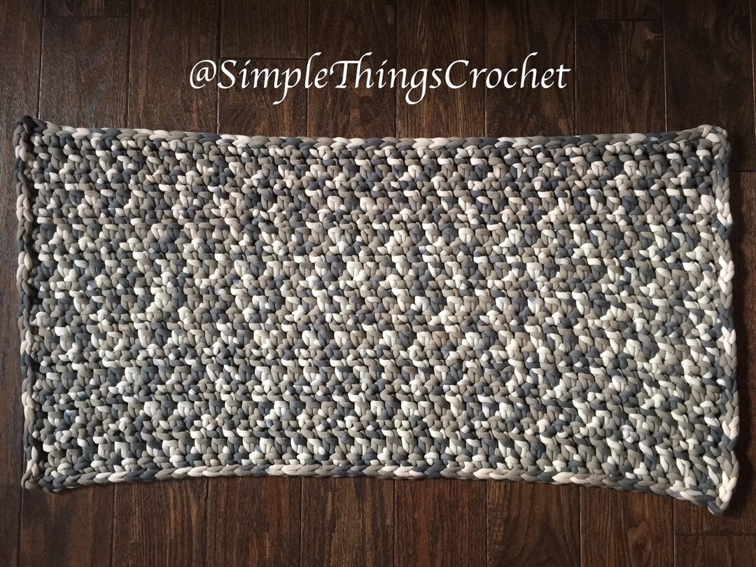 Simple Crochet Rug, Easy Crochet Rug Pattern, Home Decor, Crochet ...