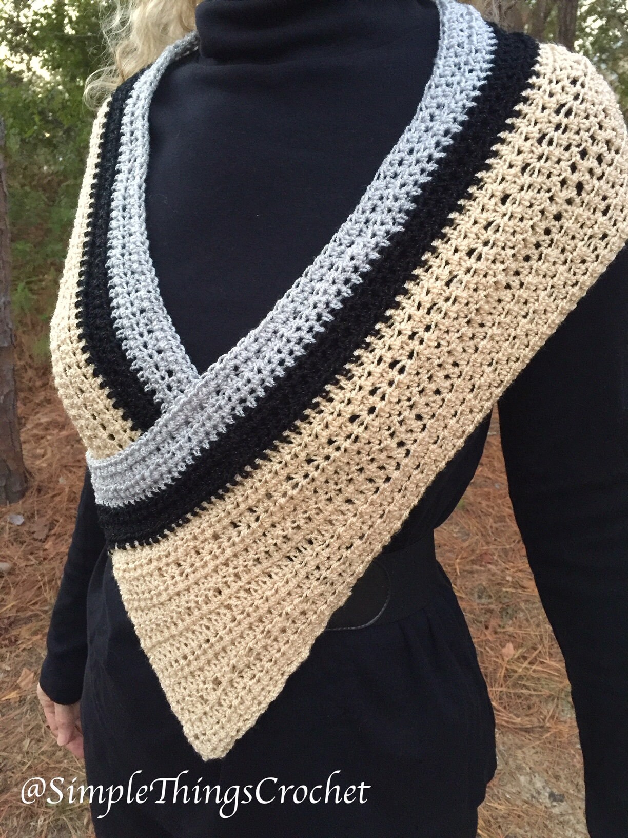 Easy Crochet Wrap Pattern Simple Crochet Shawl Elegant | Etsy