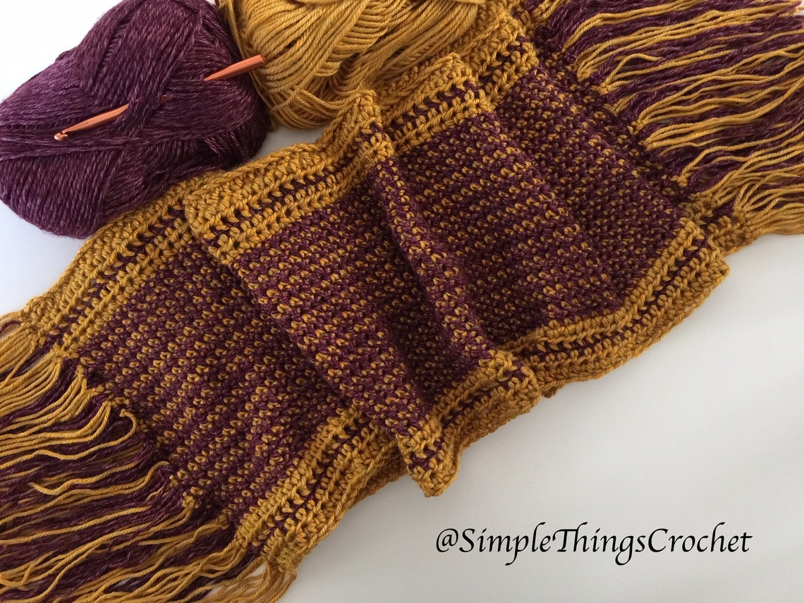 Easy Crochet Scarf Pattern Autumn Leaves Scarf Women's - Etsy