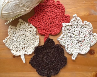 Crochet Leaf Coaster Pattern - Etsy