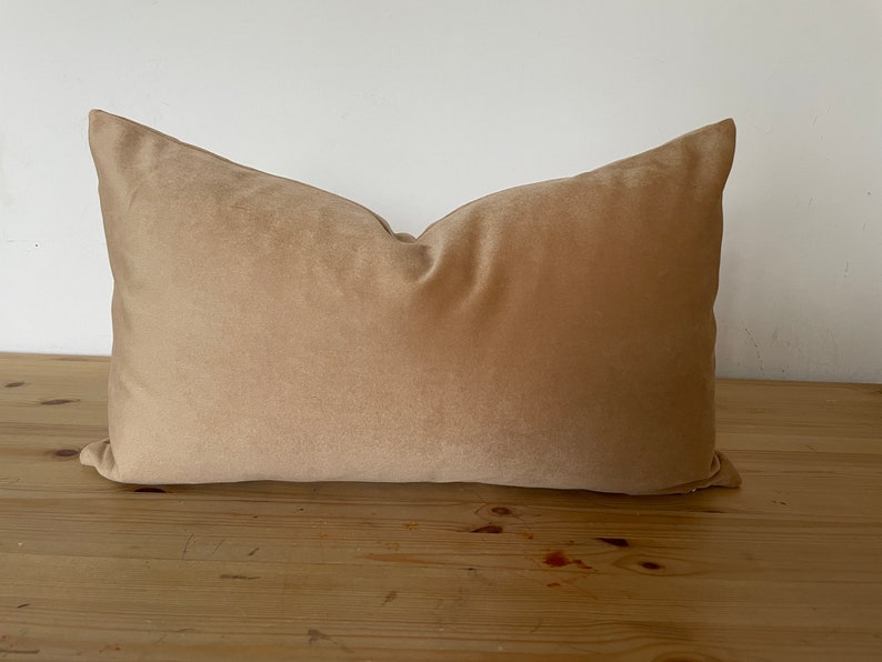 Camel Velvet Pillow Cover Camel Lumbar Pillow Light Brown - Etsy