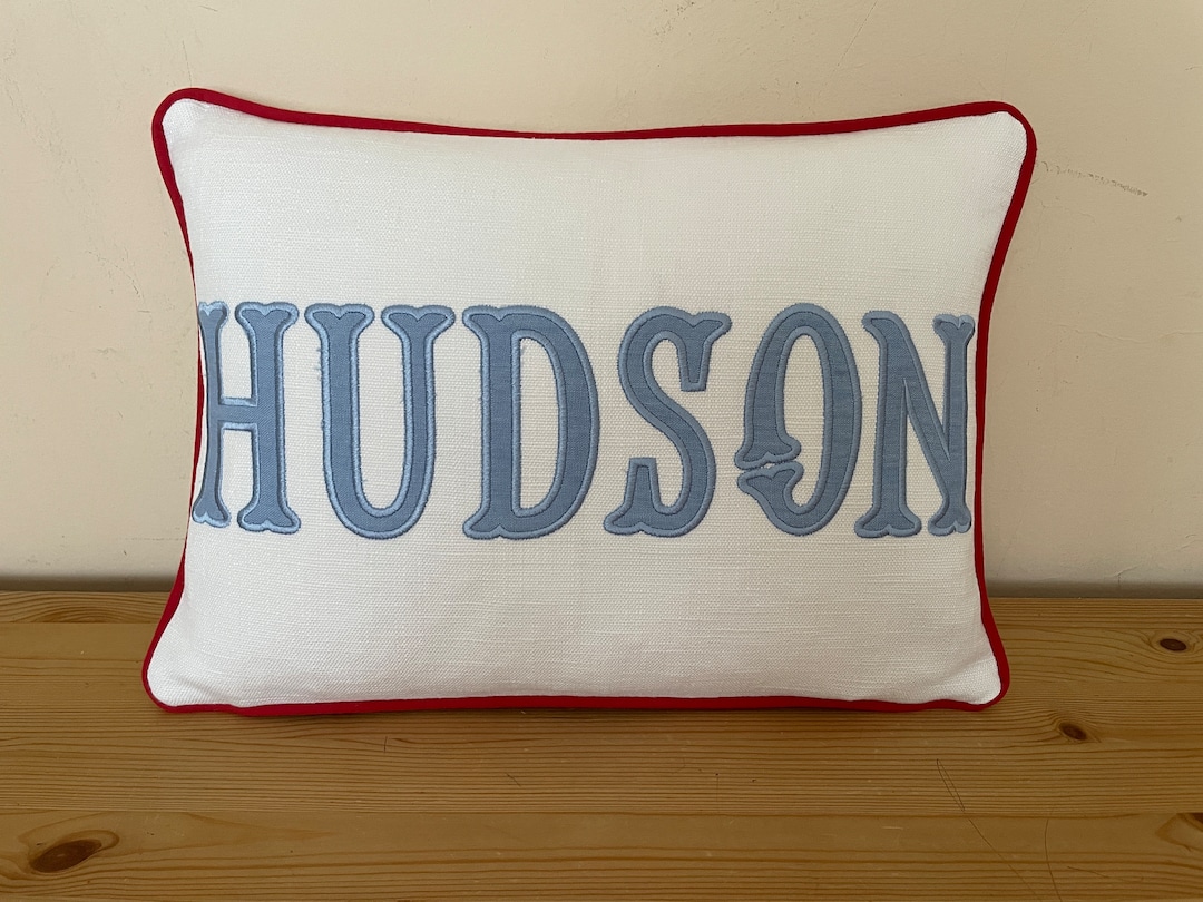 Applique Pillow Cover, Monogram Pillow, Baby Room Pillow, Name Pillow ...