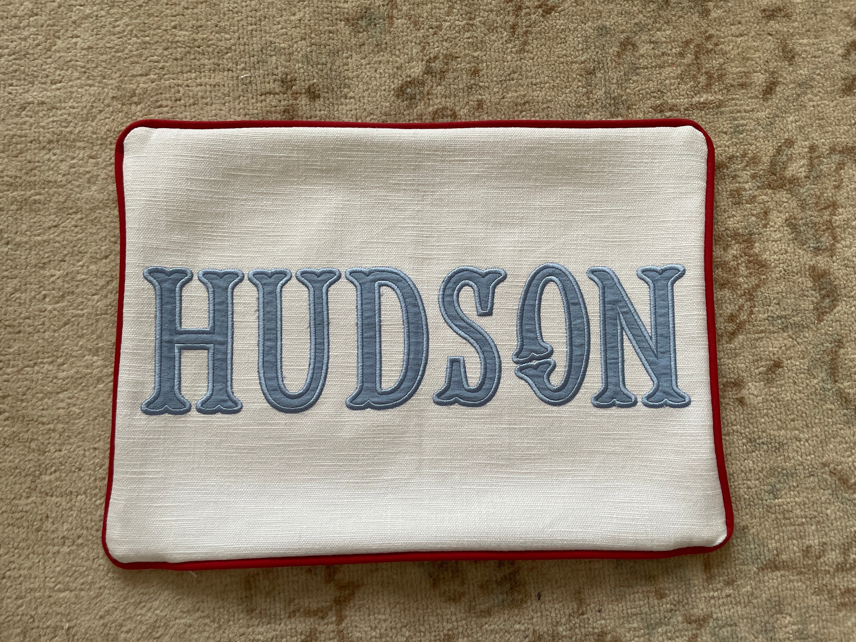 Applique Pillow Cover, Monogram Pillow, Baby Room Pillow, Name Pillow ...
