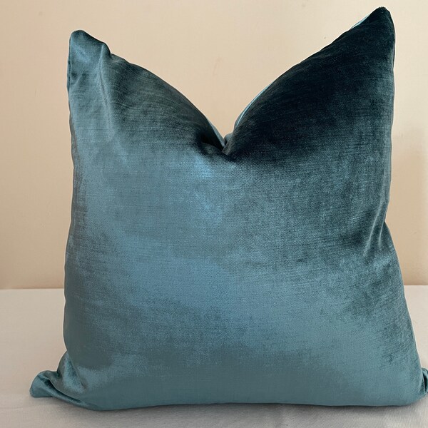 Bright Blue Pillow - Etsy