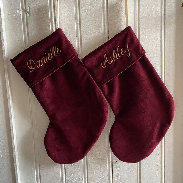 Velvet Christmas Stocking - Etsy