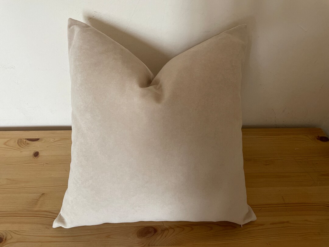 Stone Velvet Pillow Cover, Tan Velvet Pillow, Earthy Tone Cushion ...