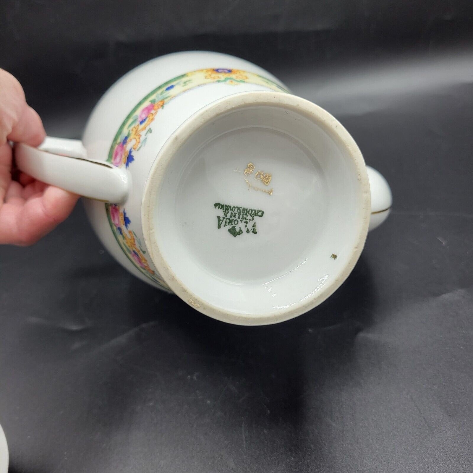 Vintage Coffee Pot Victoria China Czechoslovakia Floral Pattern - Etsy