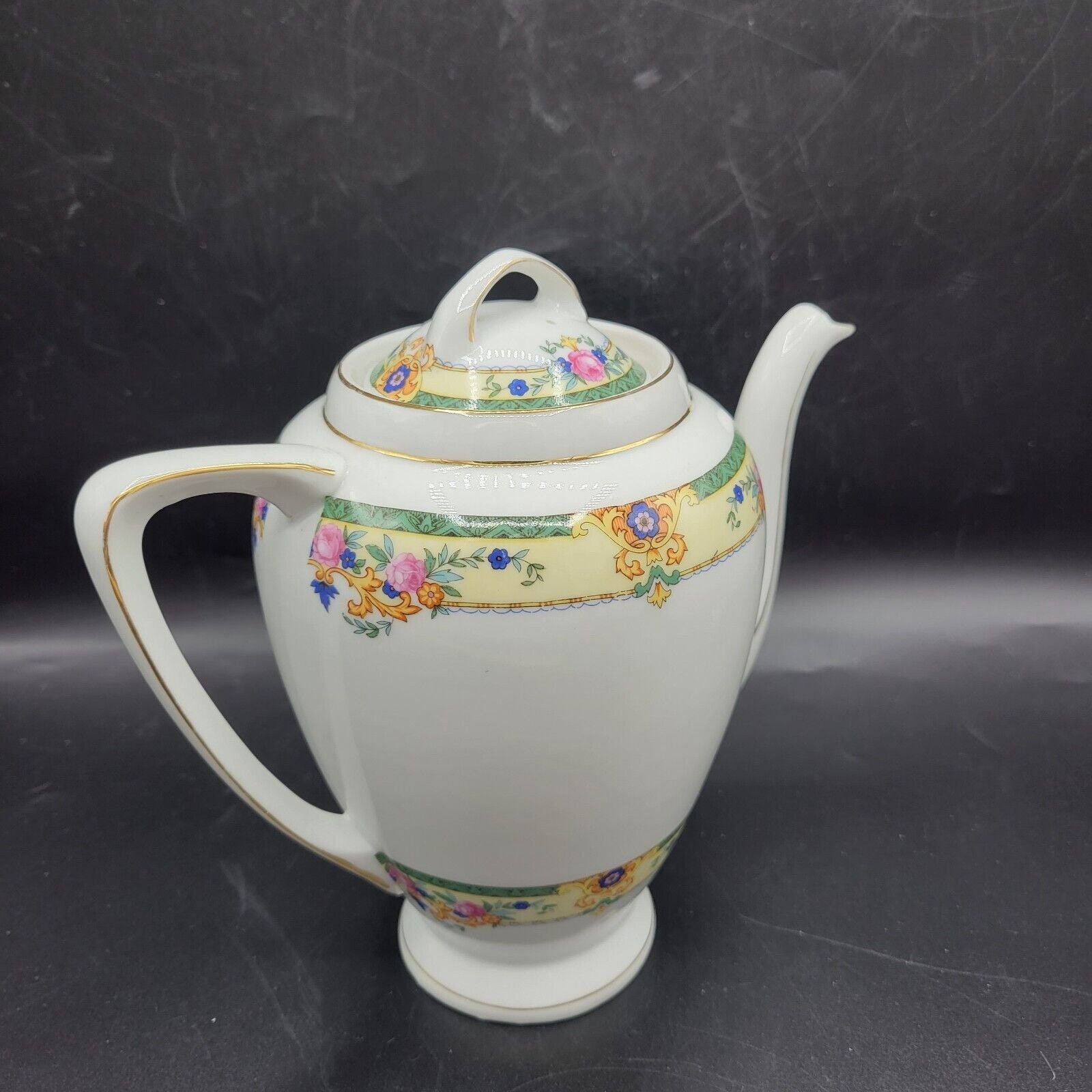 Vintage Coffee Pot Victoria China Czechoslovakia Floral Pattern - Etsy