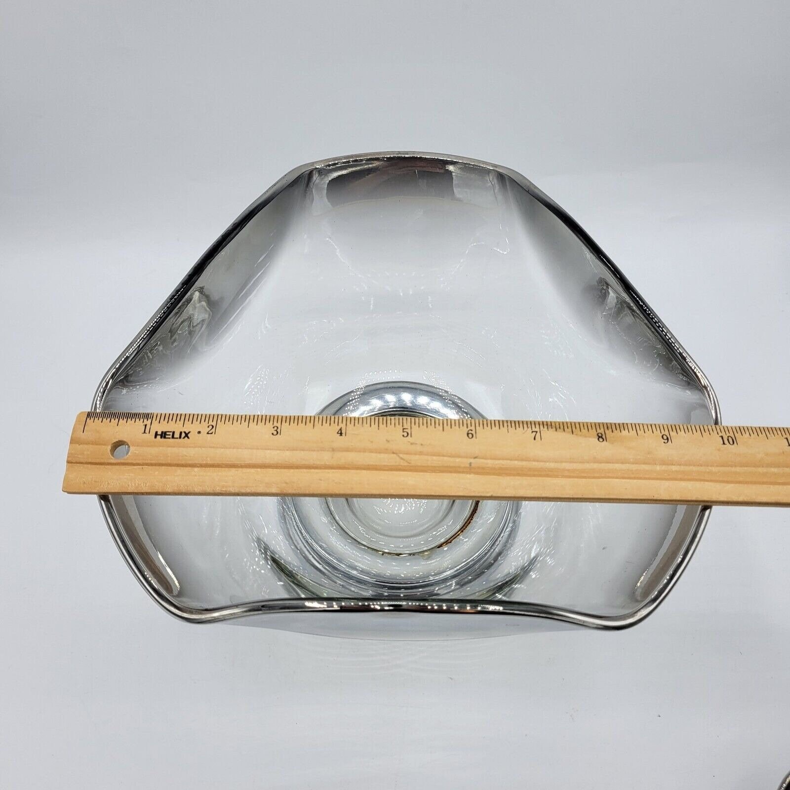 Vintage Dorothy Thorpe Wavy Smokey Silver Fade MCM Snack Bowl With 6 ...