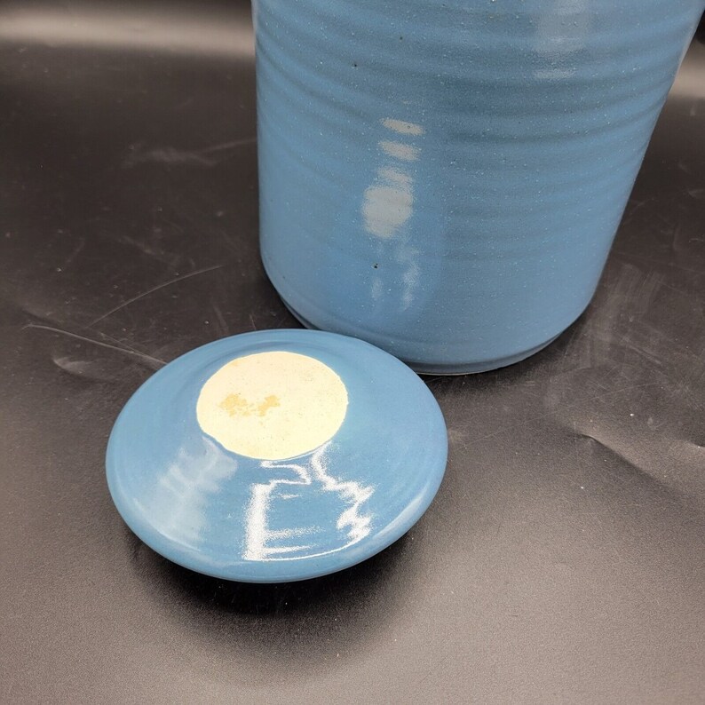 Cornflower Blue Country Studio Art Pottery Cannister With Lid - Etsy
