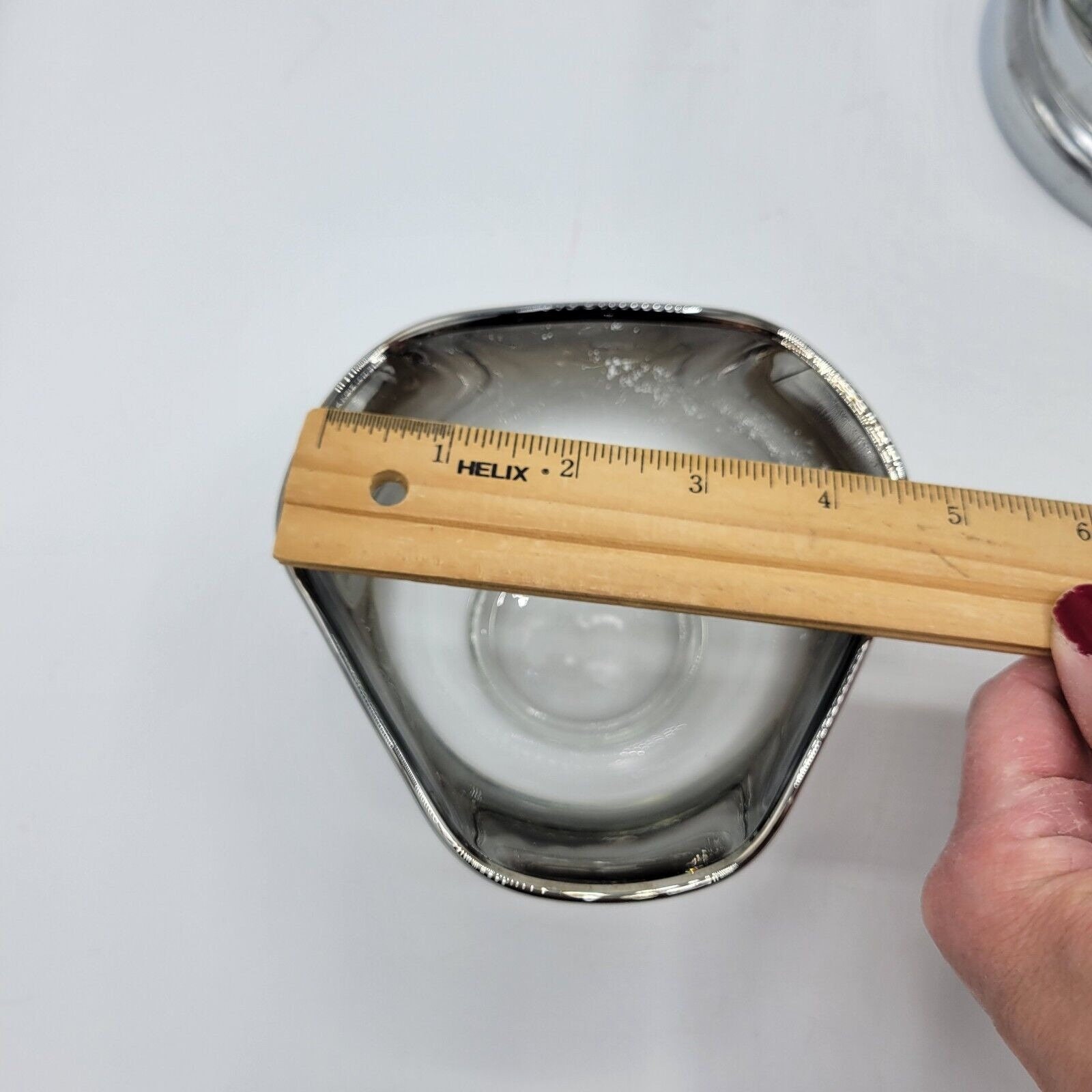 Vintage Dorothy Thorpe Wavy Smokey Silver Fade MCM Snack Bowl With 6 ...