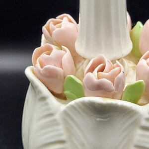 Vintage Porcelain Pink Rosebud Boudoir Table Lamp. - Etsy