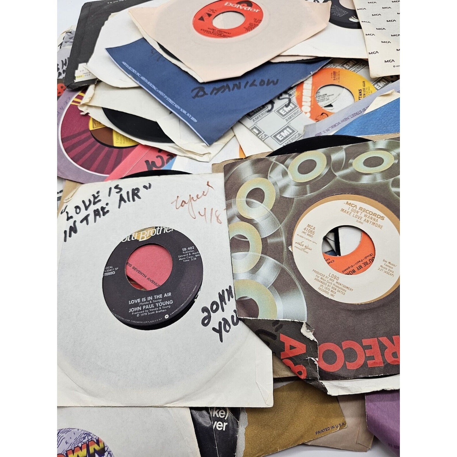 Vintage 1970s, 1980's, 1990's 45rpm Records Appx 97 Various Artists - Etsy