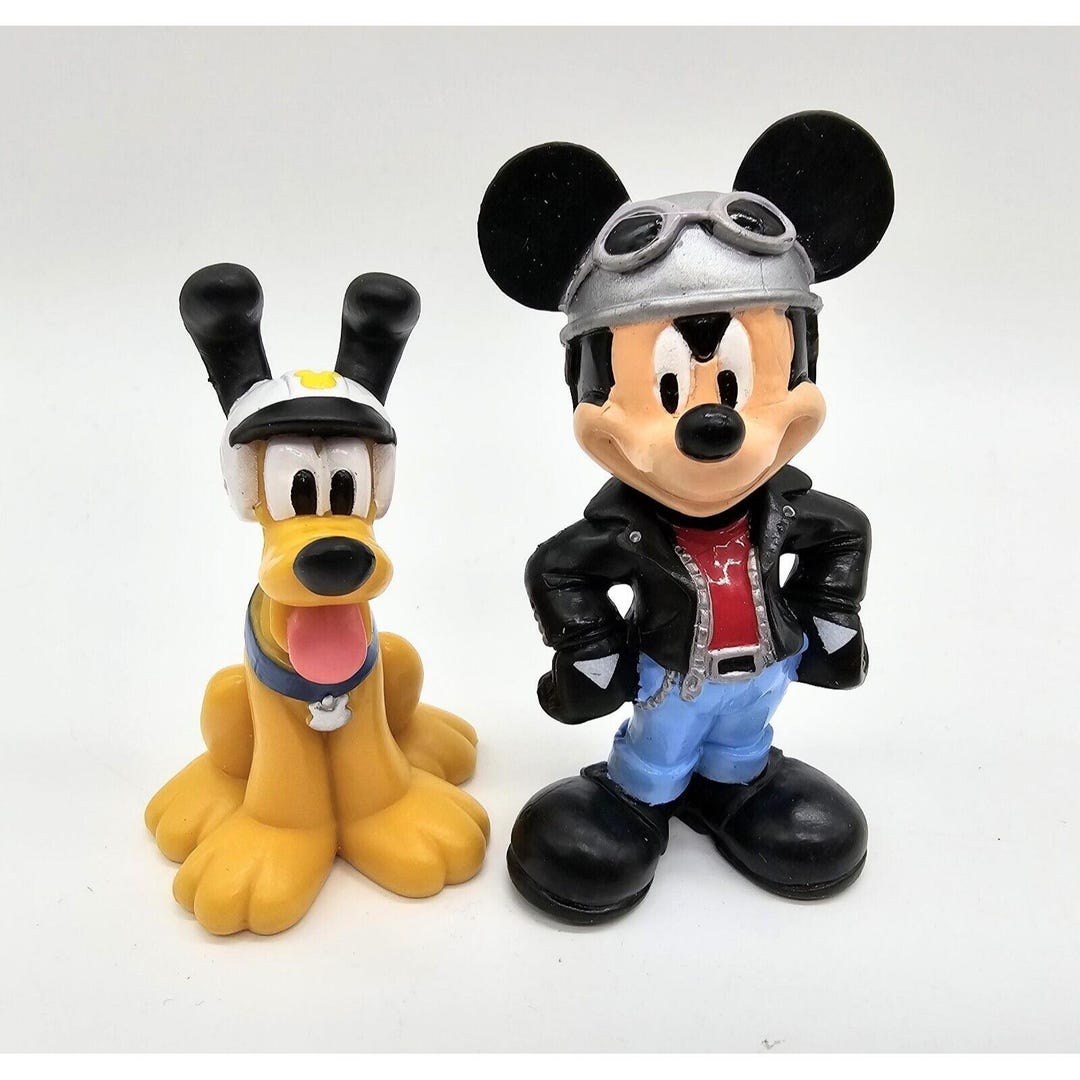 Vintage Disney Mickey Mouse and Pluto Biker Motorcycle Toys Cake ...