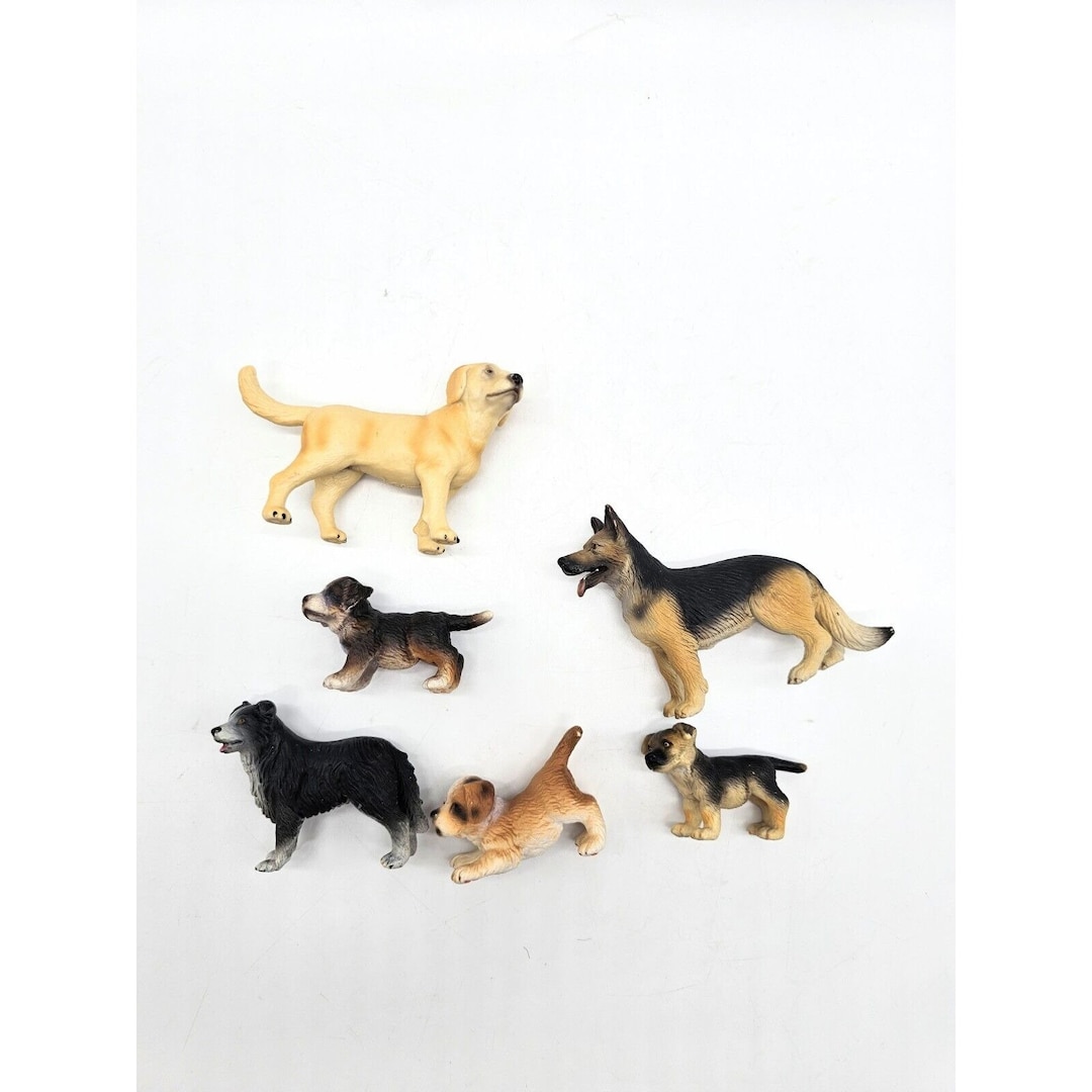 Vintage Schleich Dog Pack Lot of 6 Dogs German Shep, Border Collie, Lab ...