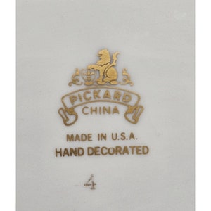 Vintage Pickard Hand Painted Flowers Gold Accents Trinket Dish Made in ...