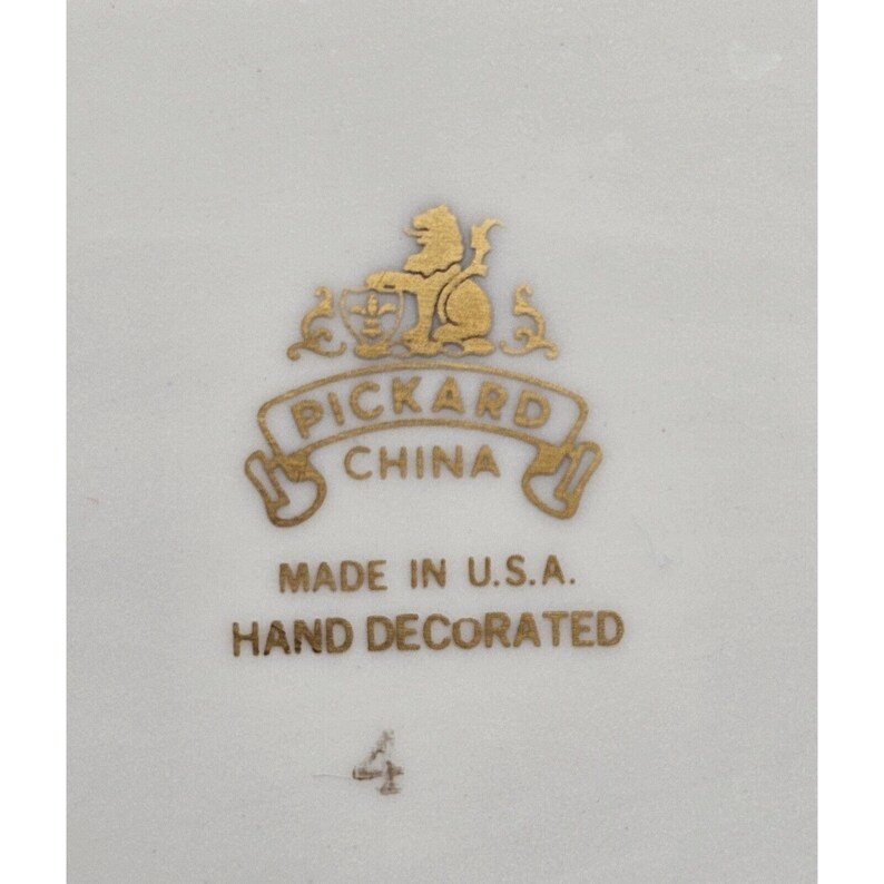 Vintage Pickard Hand Painted Flowers Gold Accents Trinket Dish Made in ...