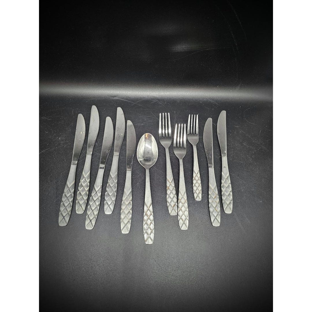 Cambridge Criss Cross Stainless Steel Utensil Lot of 11 Pieces MCM ...