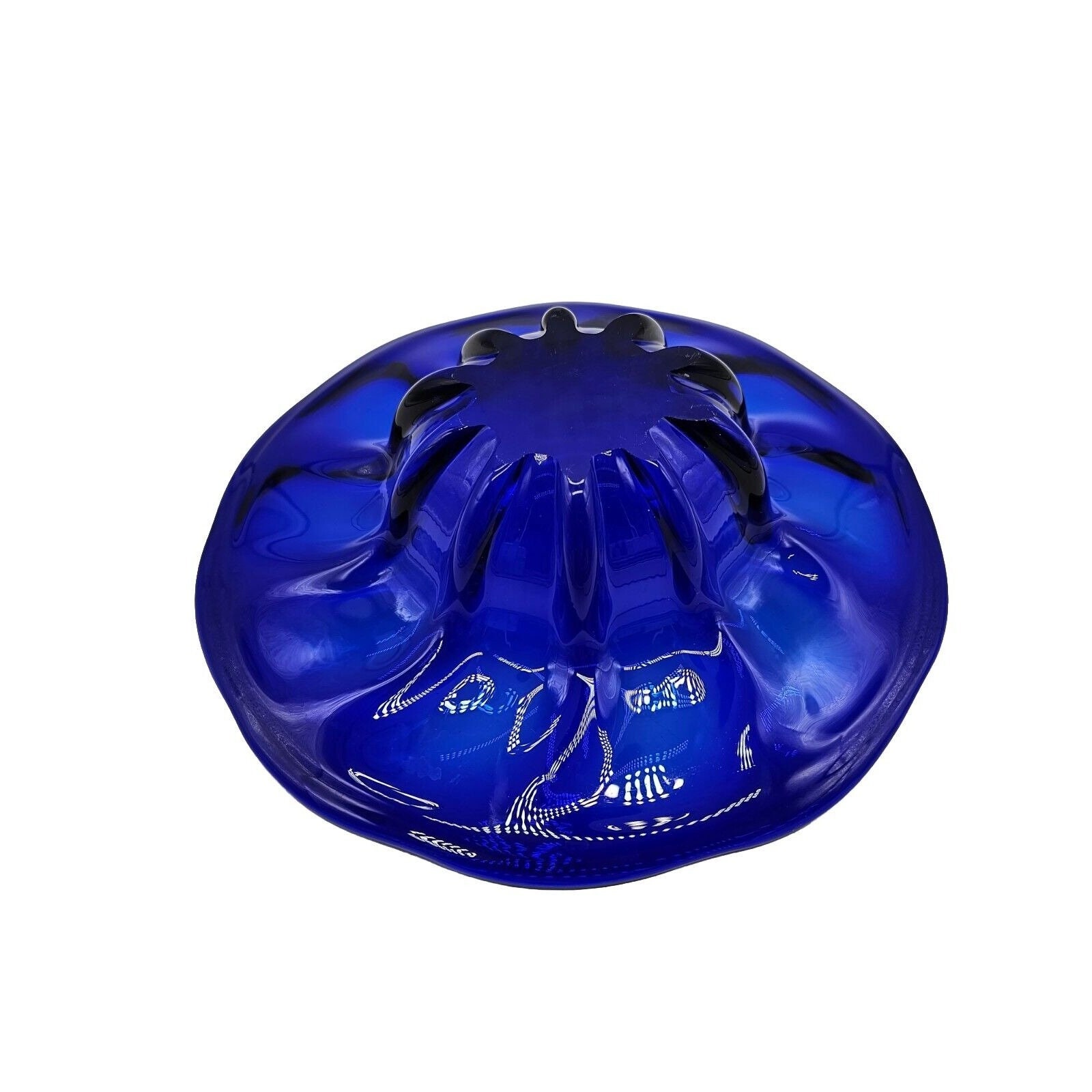 Dark Cobalt Blue MCM 11.5 Art Glass Console Bowl - Etsy