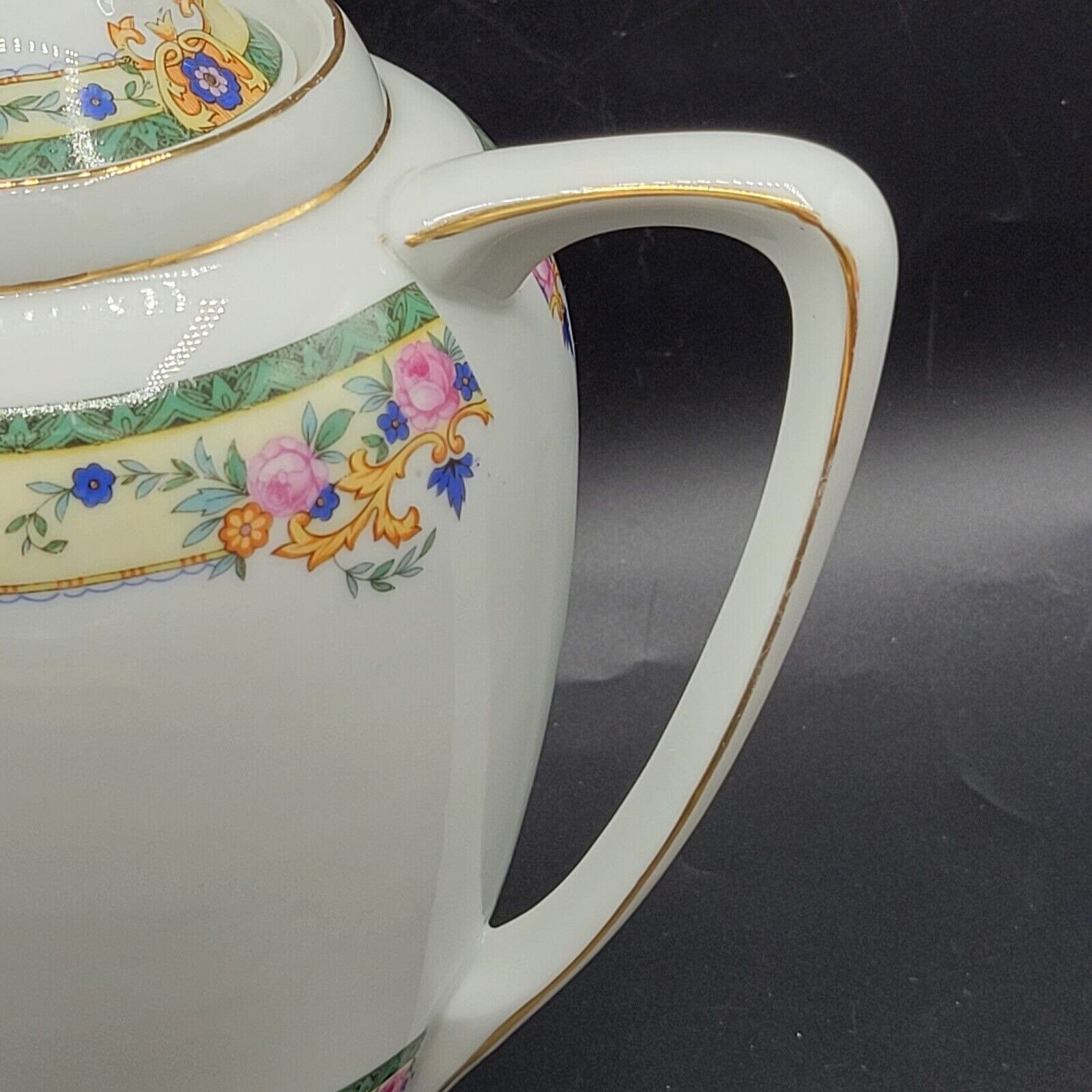 Vintage Coffee Pot Victoria China Czechoslovakia Floral Pattern - Etsy
