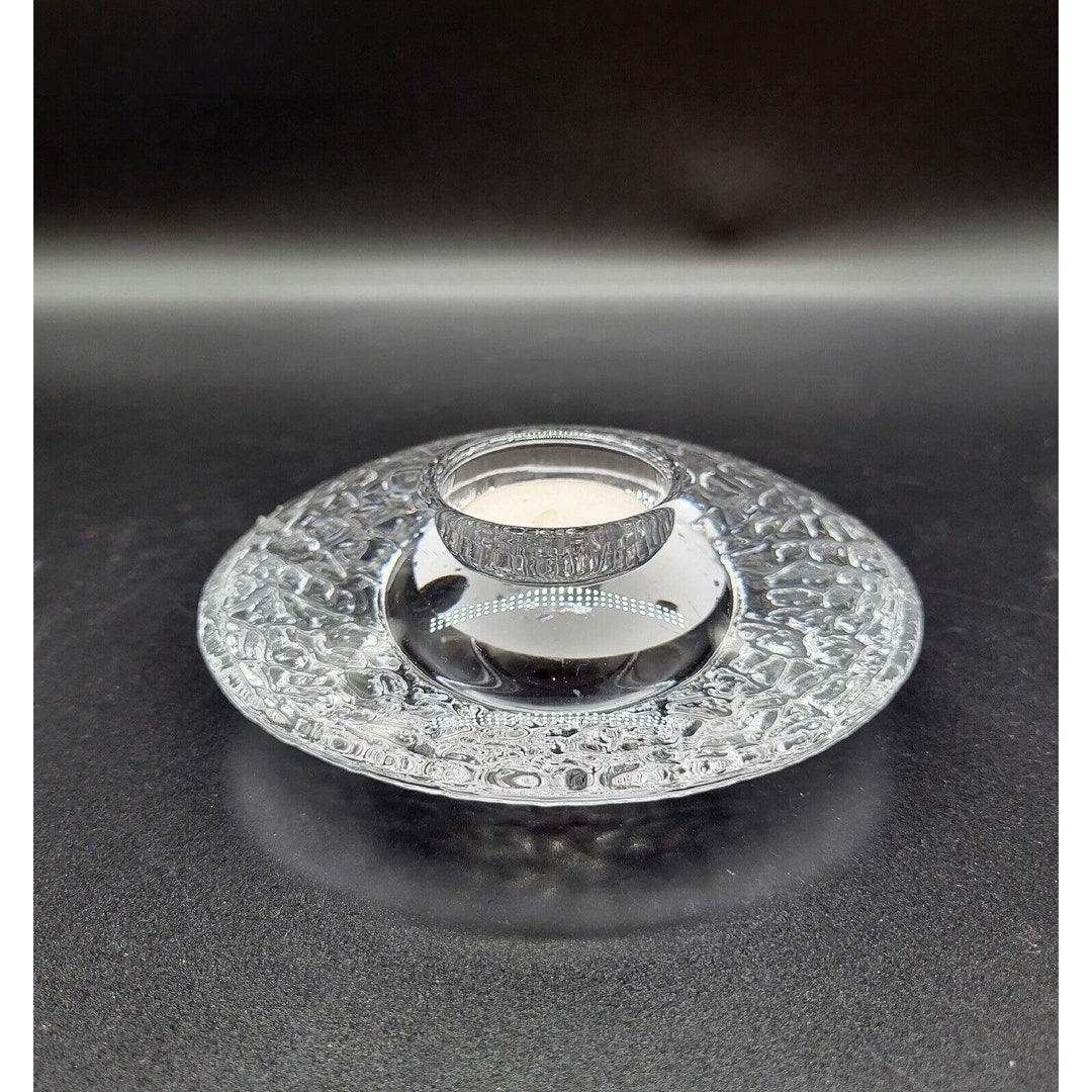 Vintage Orrefors Sweden Crystal Discus Votive Candleholder New Includes ...