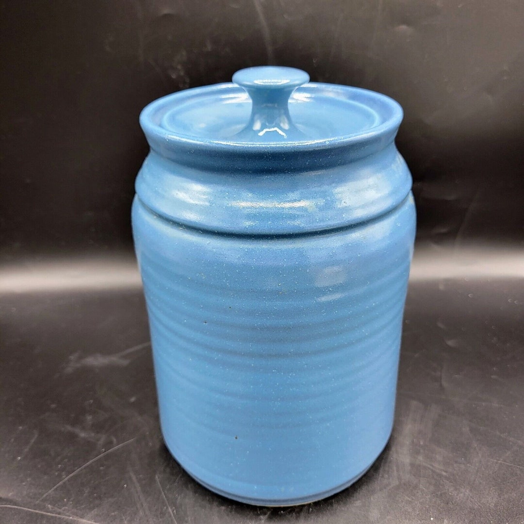 Cornflower Blue Country Studio Art Pottery Cannister With Lid - Etsy