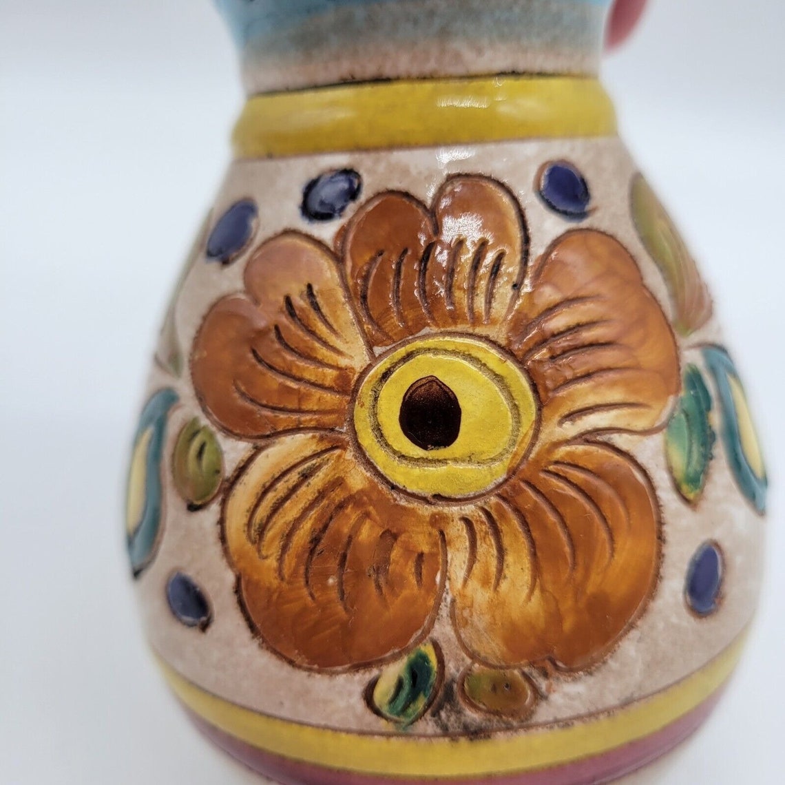 Small 5 Clay Bud Vase From Italy Handpainted Handmade - Etsy
