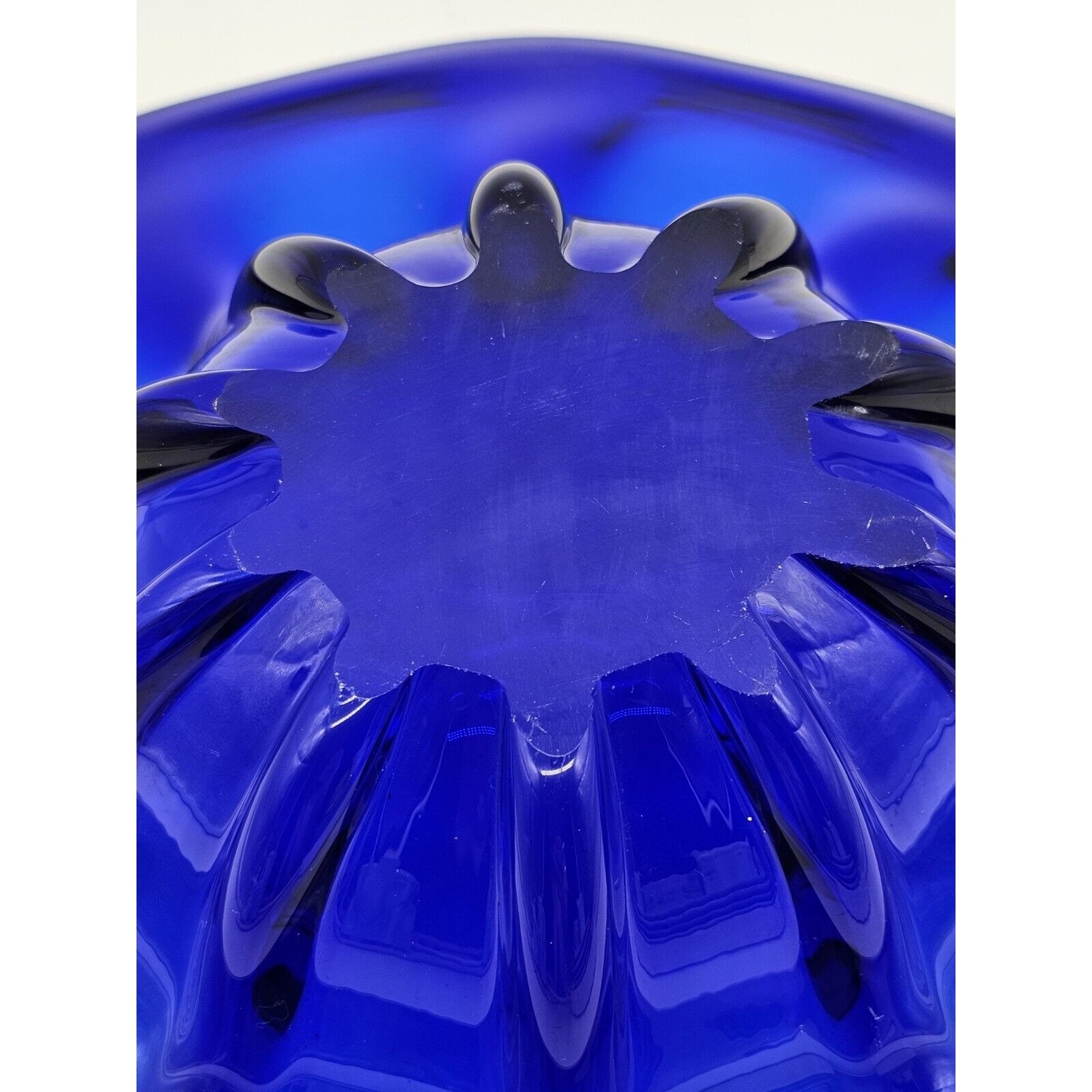 Dark Cobalt Blue MCM 11.5" Art Glass Console Bowl - Etsy