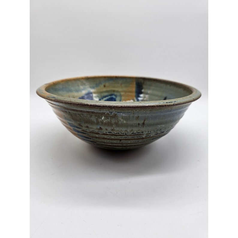 Art Pottery Geode 10 Bowl Vintage Signed by Artist Multicolored Glaze ...