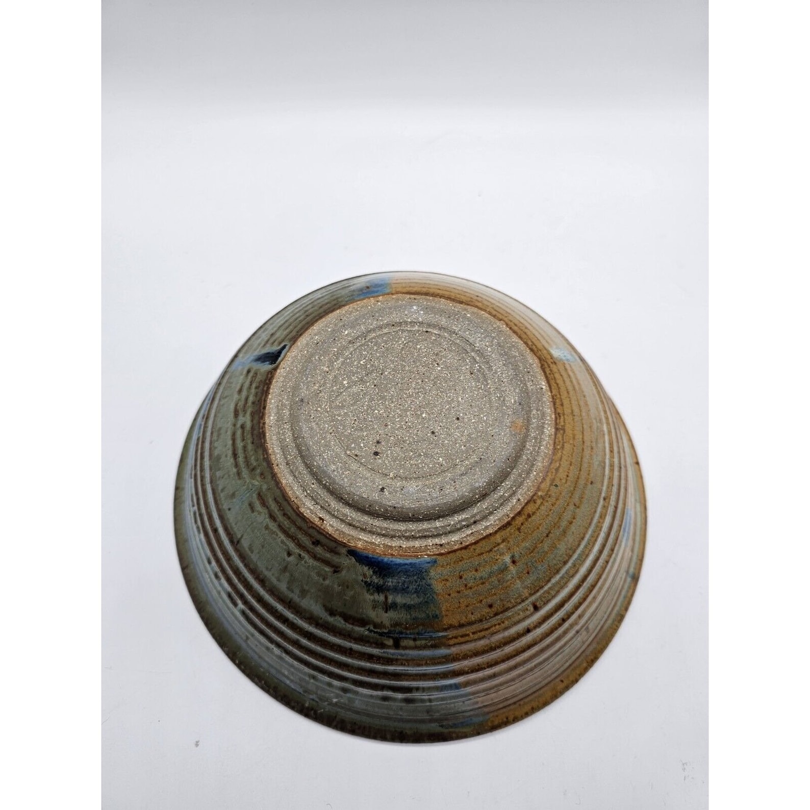 Art Pottery Geode 10" Bowl Vintage Signed by Artist Multicolored Glaze ...