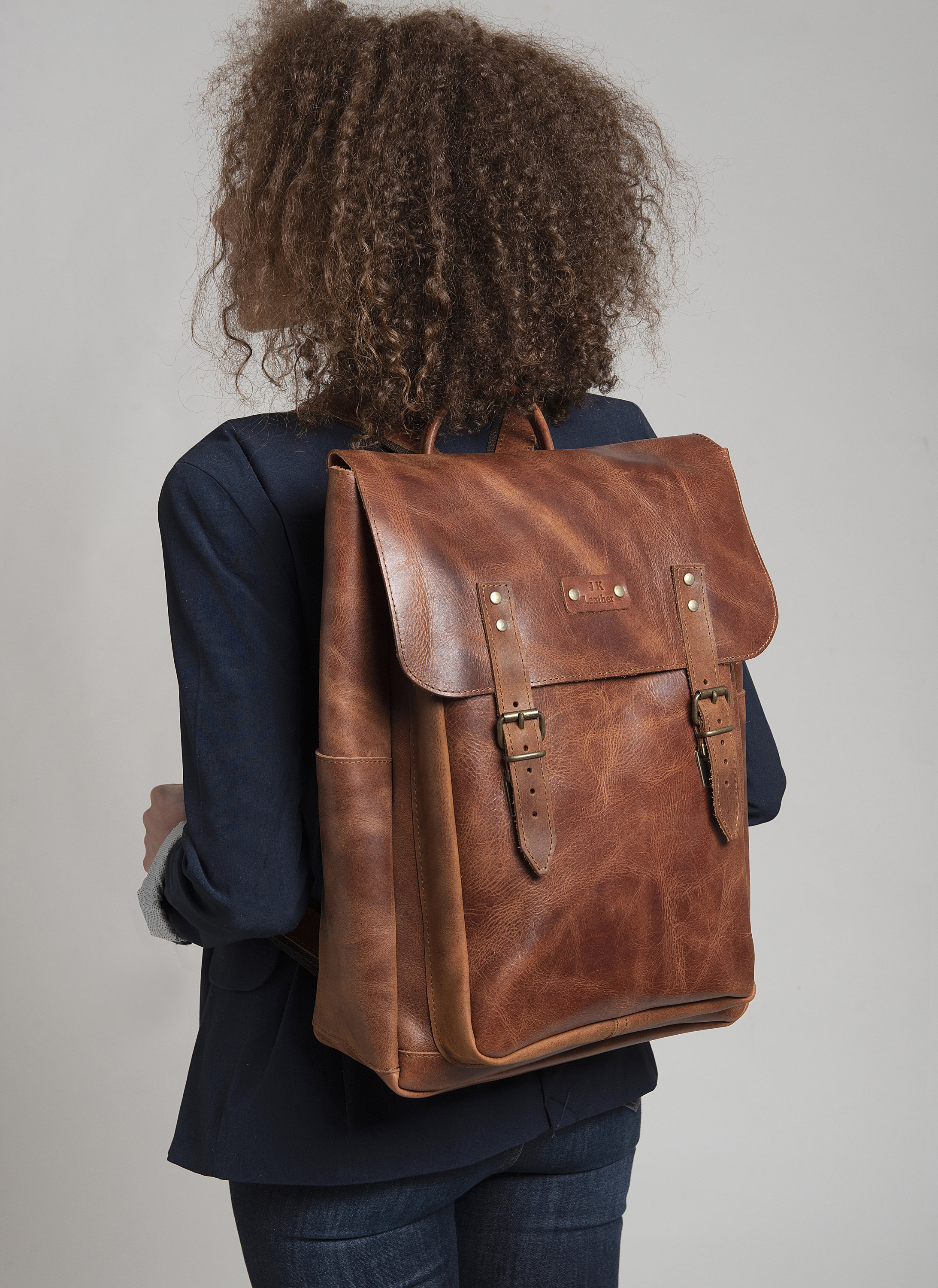 EXTRA LARGE BACKPACK Women Men Bag Weekender Bag Full Grain | Etsy