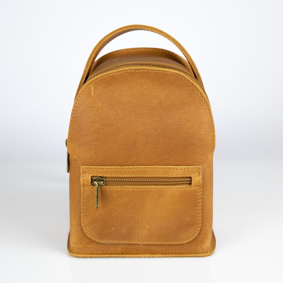 Mini Leather Backpack "theros" Black - Etsy