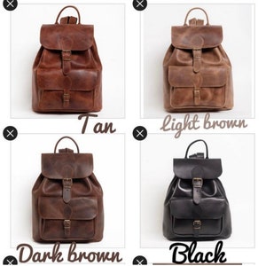 Caramel Small Backpack Suede With Dark Brown Leather Top and Pocket ...