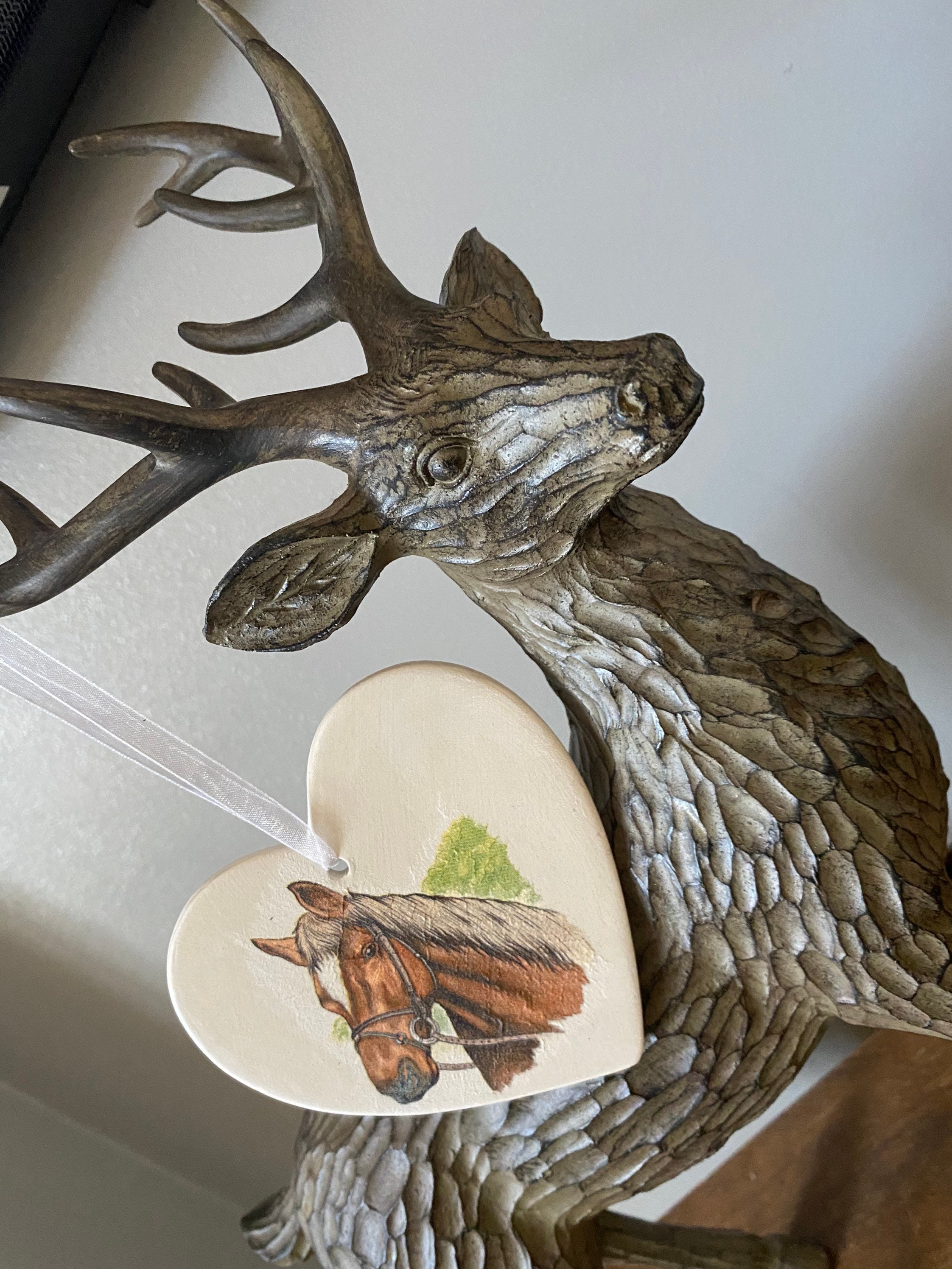 Horse Porcelain Shabby Chic Furniture Decoration. Decorative Hanging ...