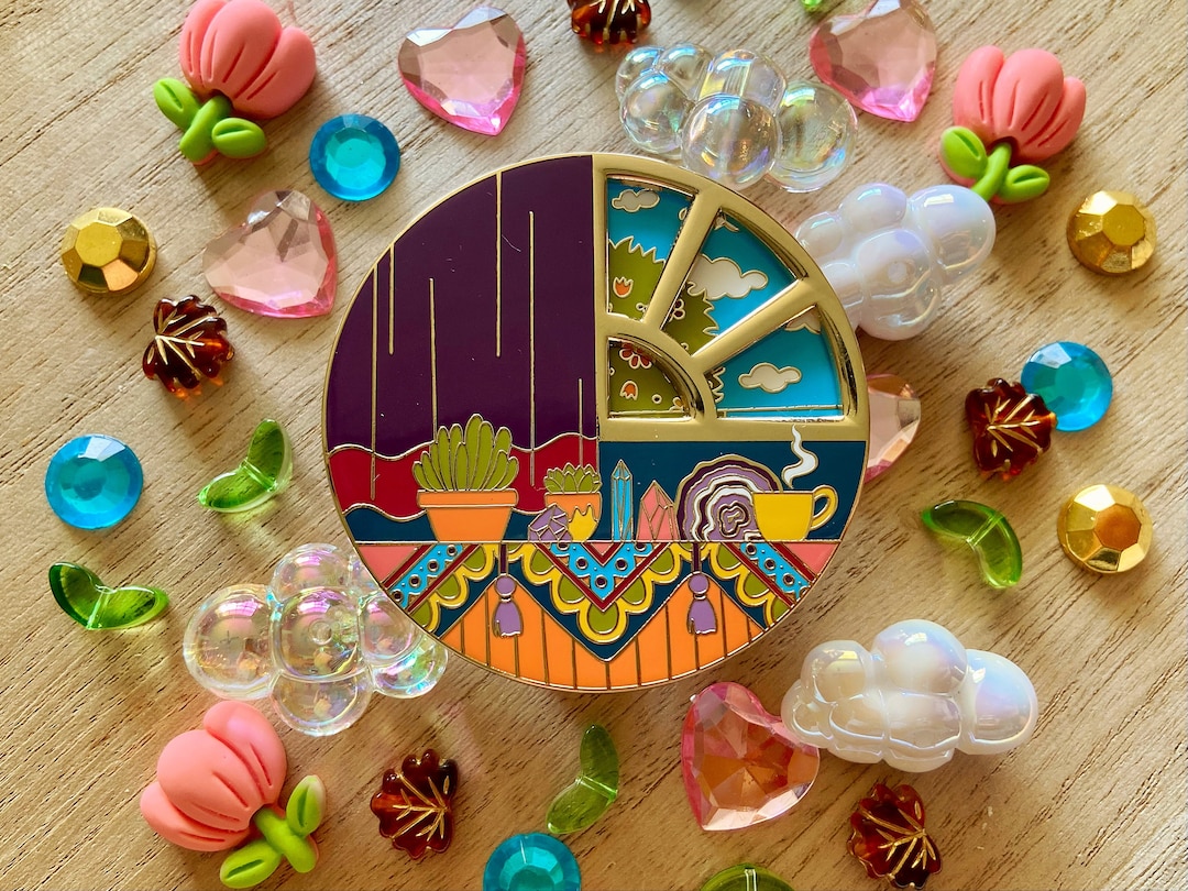 Four Seasons - Hard Enamel Pin - Lapel Pin - Spinning Pin - Spinner ...