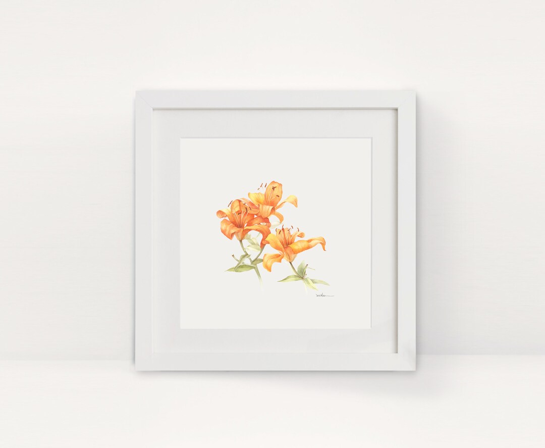 Lily Print, Flower Wall Art, Floral Nursery Deco, Lily Poster ...