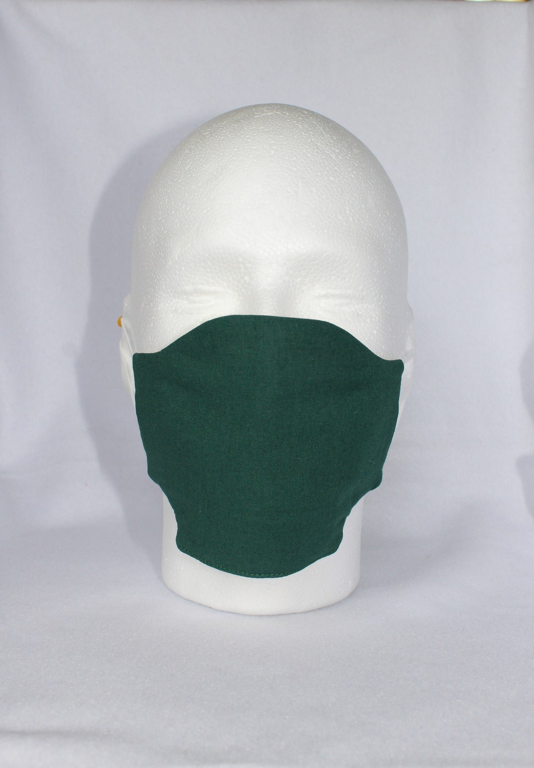 Green Face Mask 3 Layer Cotton With Elastic Ready to Ship - Etsy