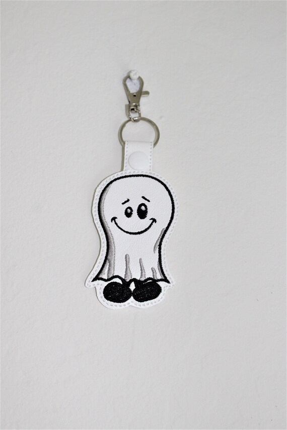 Ghost keychain Halloween keyring Horror key fob purse or | Etsy