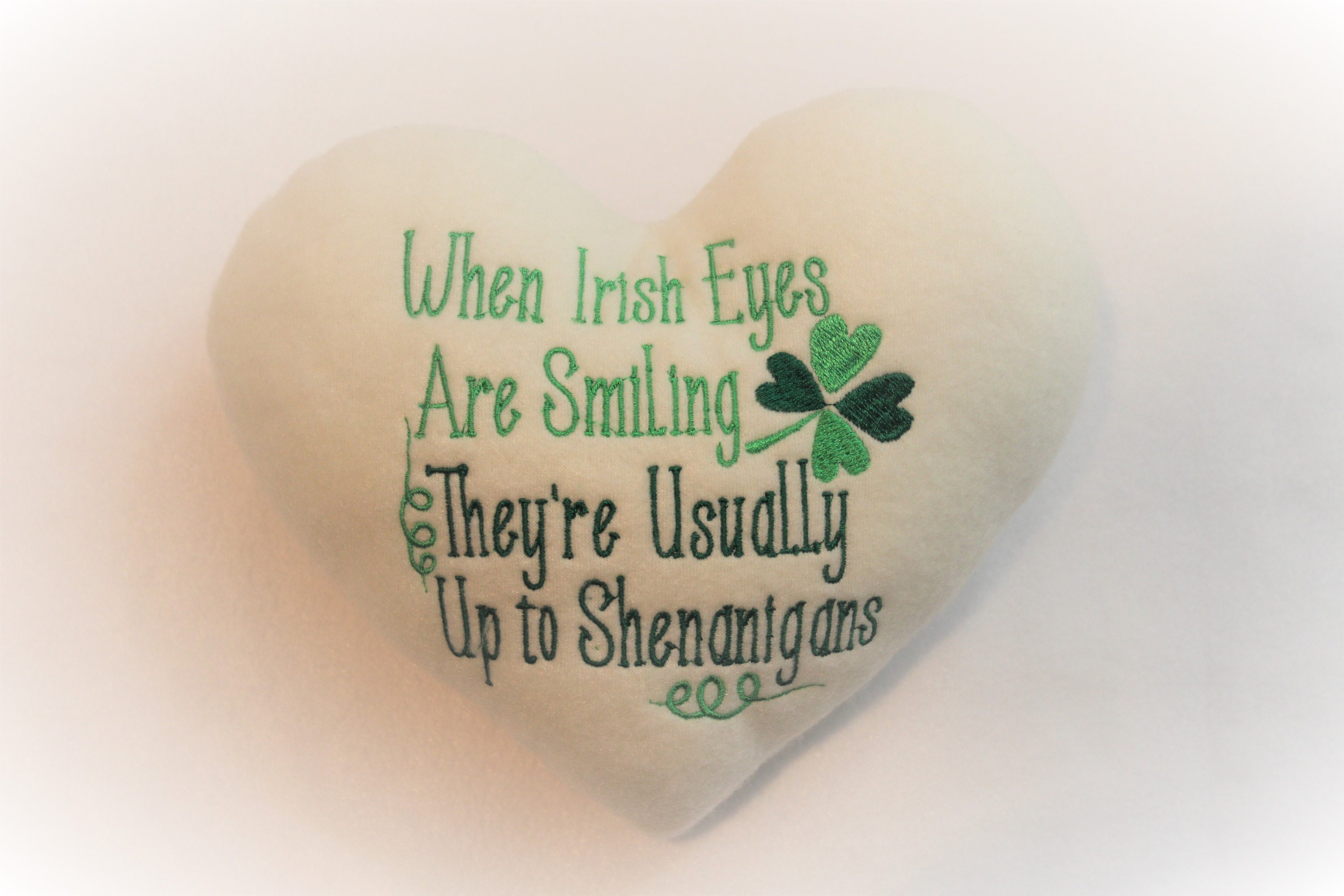 Irish Shenanigans St. Patrick's Day Ivory and Green Heart. - Etsy Ireland
