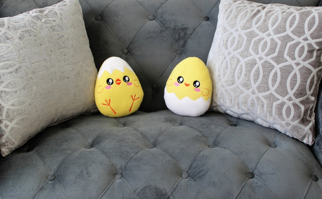 Fleece Easter Chick Pillow Set: Baby Basket Toy, Spring Decor - Etsy
