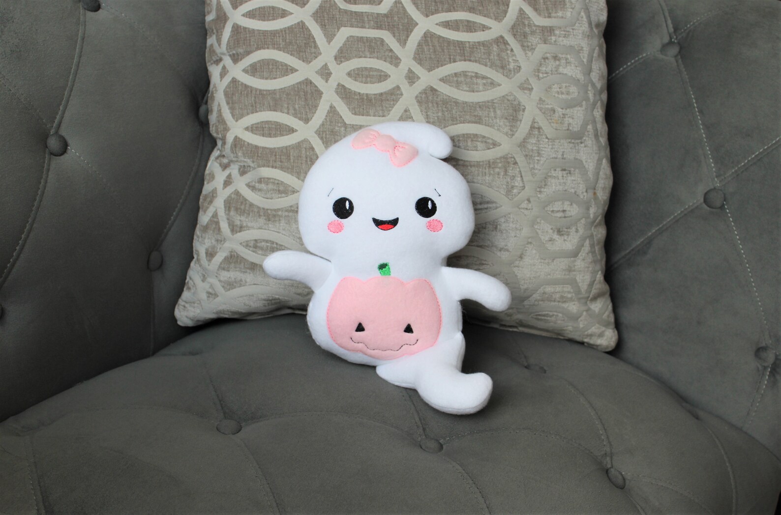 Halloween Ghost Pink Plush Stuffed Decor Ghost Plushie Toy - Etsy