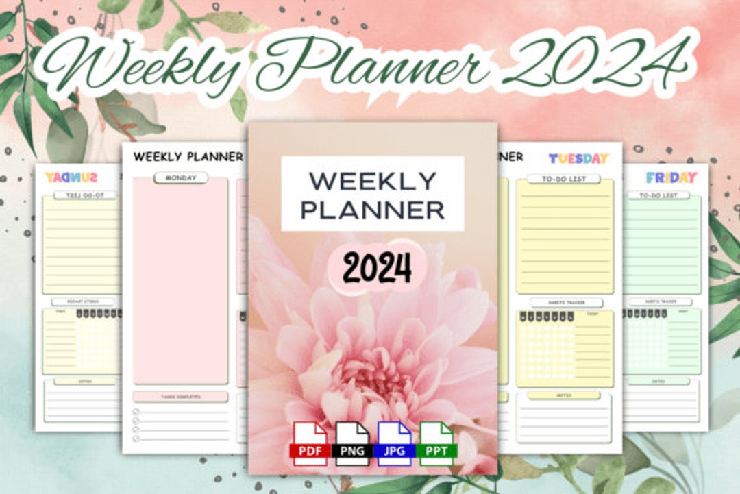 Efficient 2024 Weekly Scheduler Planner | 2024 Digital Planner ...