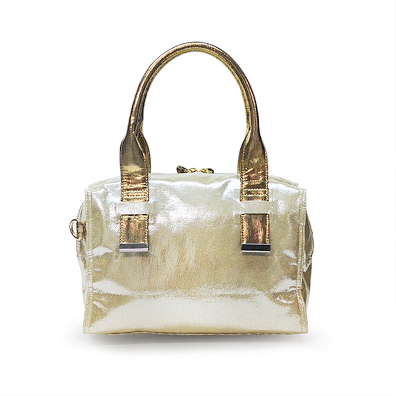 Womens Two Handle Gimmie Mini Handbag Gold - Lightweight Travel Bag - Etsy